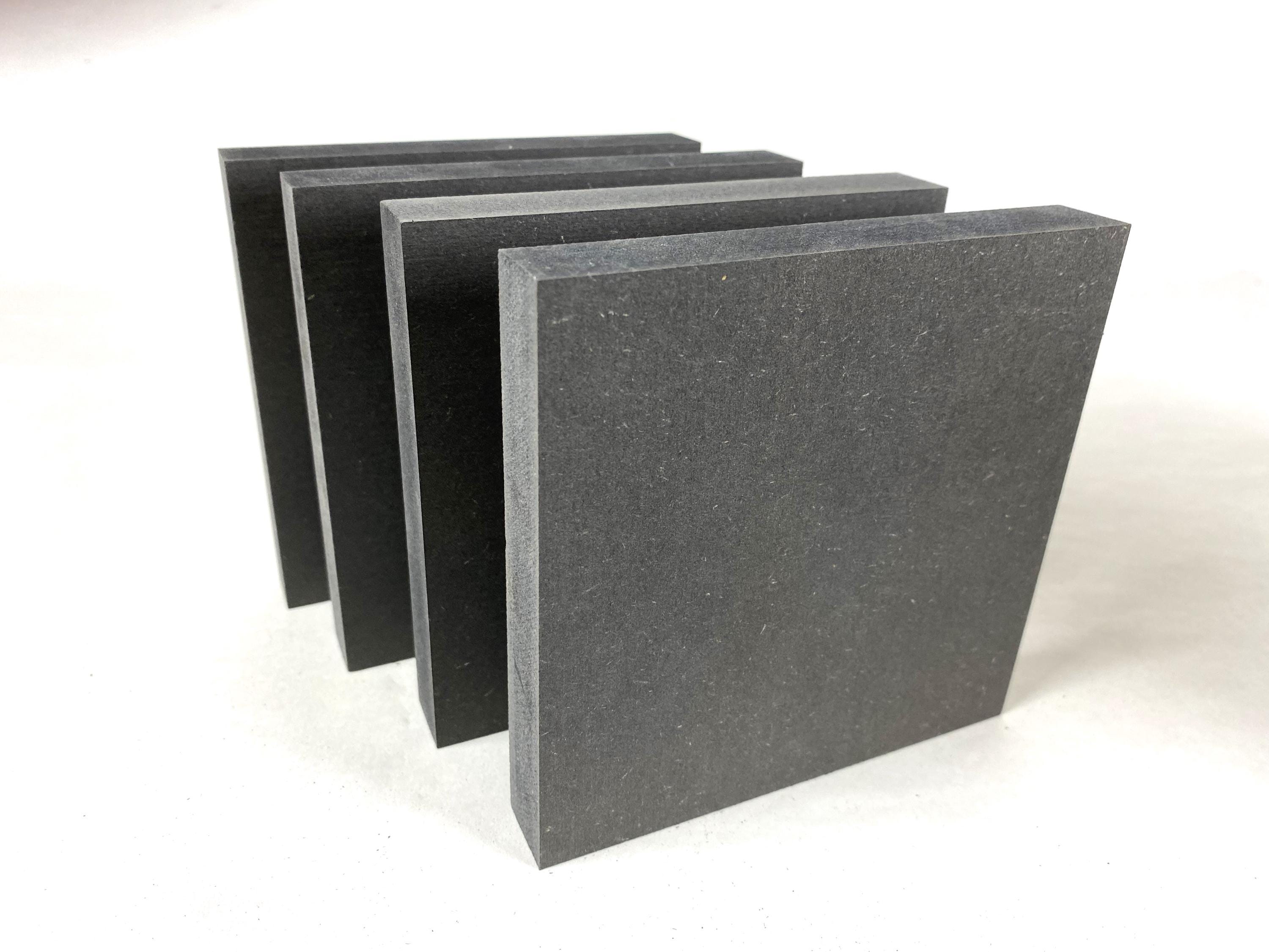 Bases for Statuette, Square Wood Plaque in Black Medium (set of 4 ...