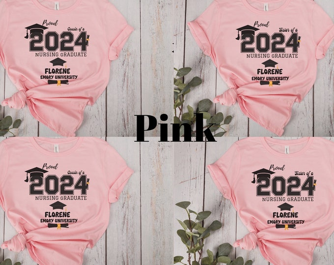 Personalized Graduation Family Matching Shirts, Custom Photo 2024 ...