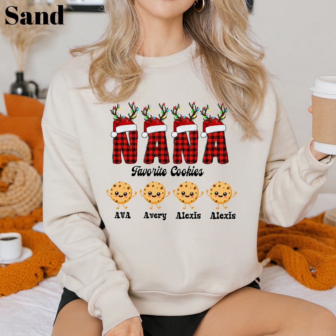 Custom Christmas Grandma Favorite Cookie Sweatshirt,christmas Nana ...