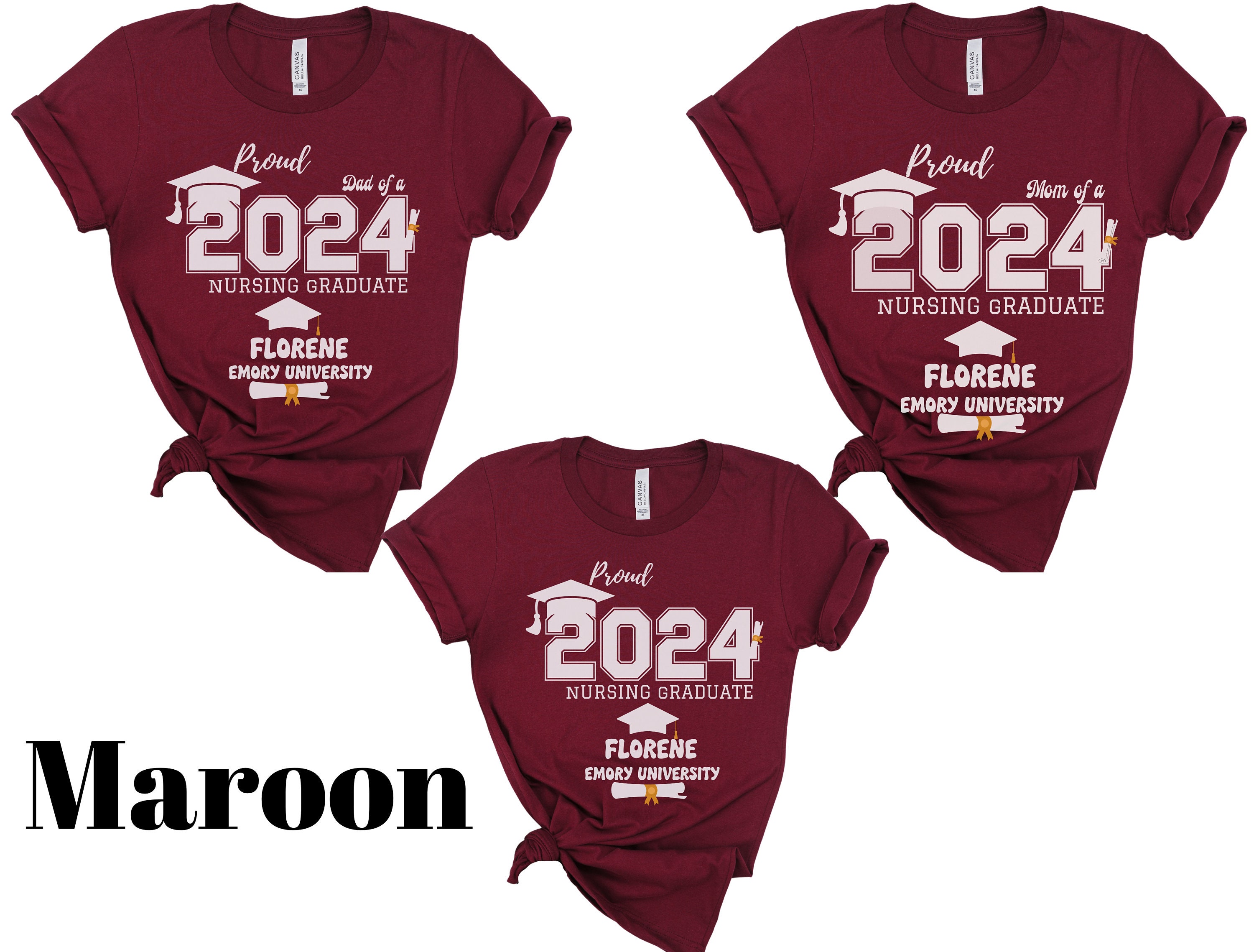 Custom Proud Family Shirt, Proud Mom of a 2024 Graduate Shirts ...