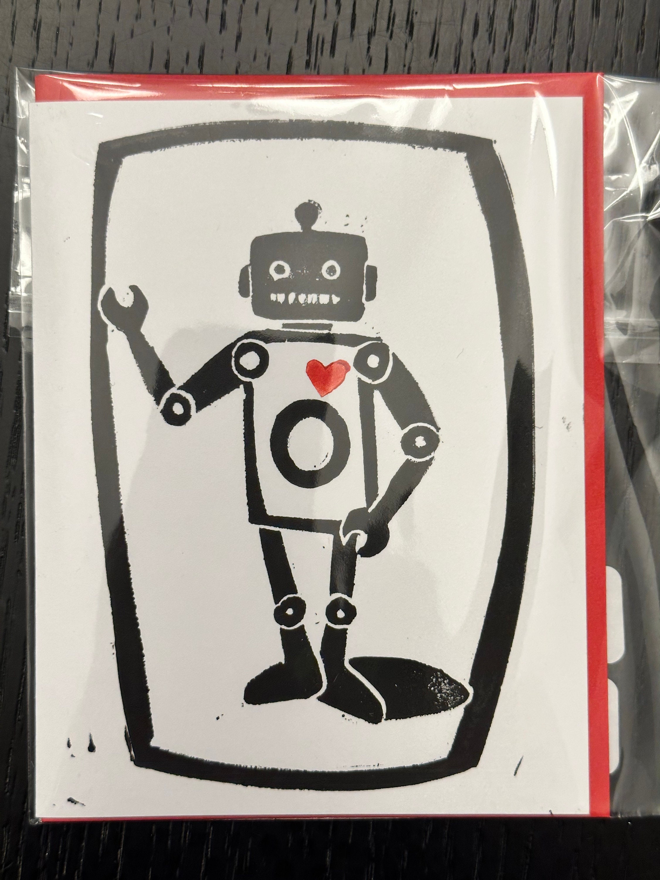 Robot Heart - Greeting Cards - Etsy