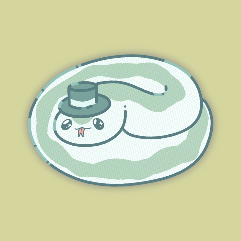 Gentleman Snake Sticker (weatherproof Vinyl) - Etsy