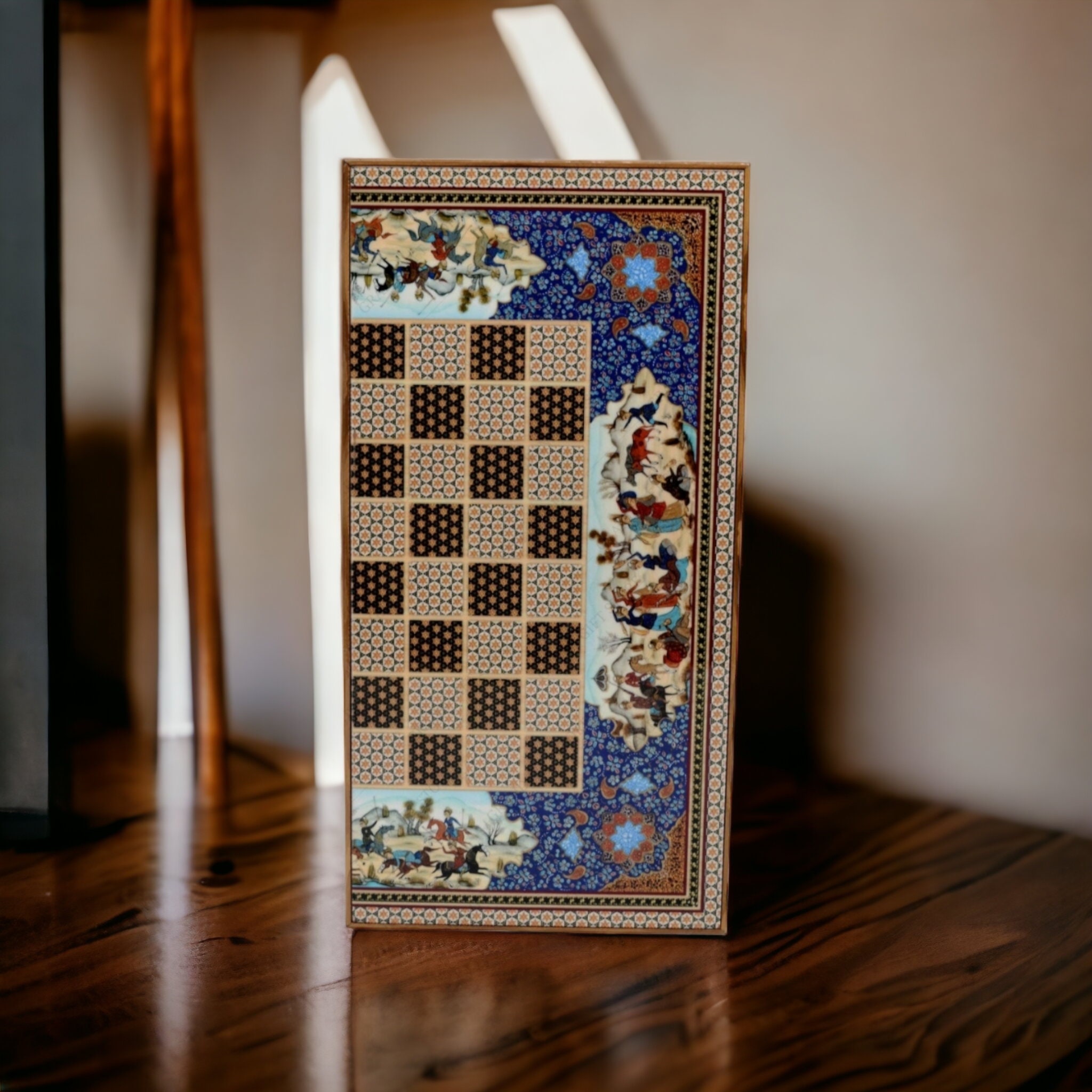 Handmade Wooden Backgammon Set, Turkish Backgammon Set, Wooden Chess ...