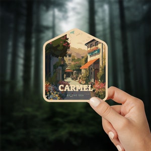 Carmel by the Sea Sticker, California Travel Decal, Giftable Vinyl ...