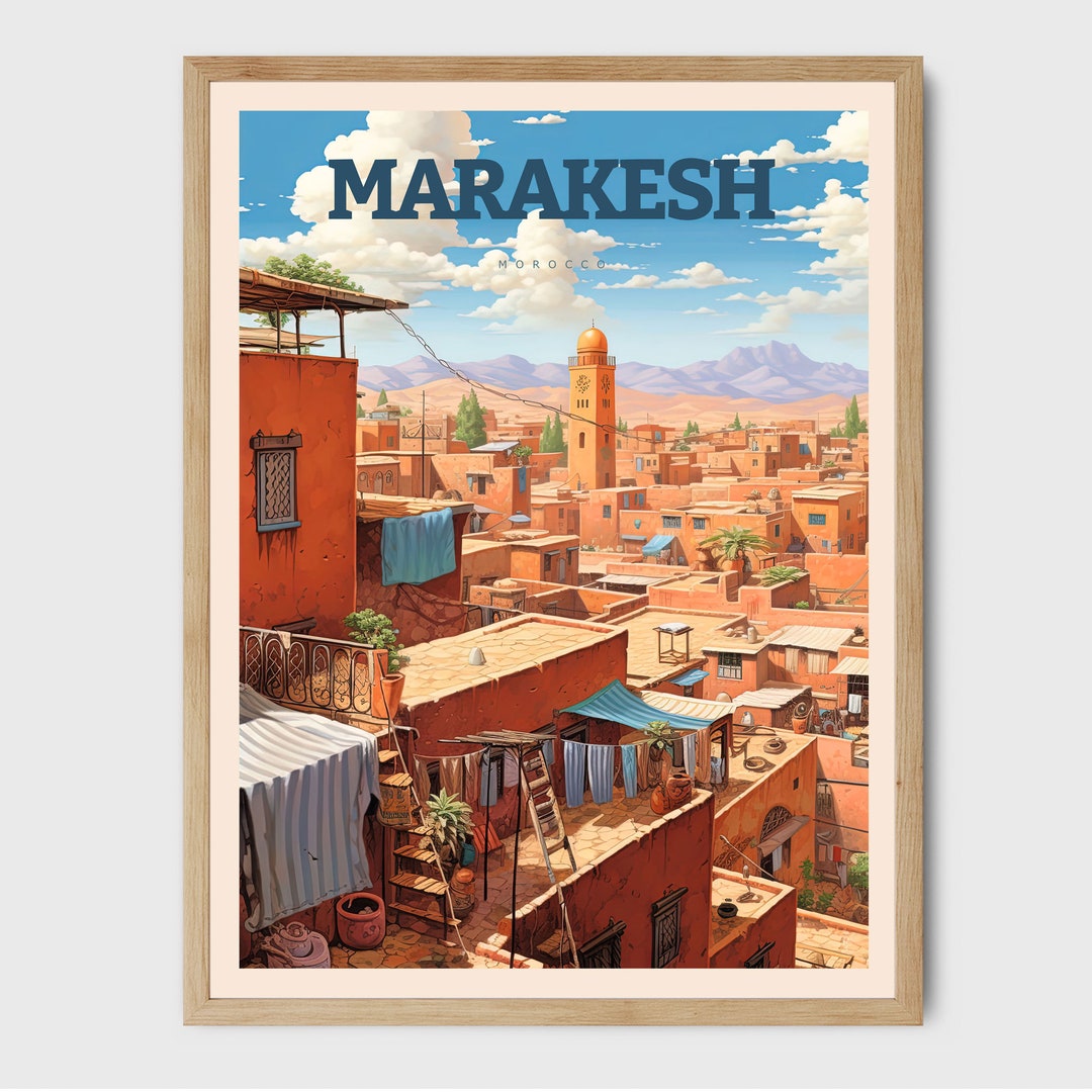 Marakesh Vintage Trendy Wall Art Morocco Home Decor Gift for Her - Etsy