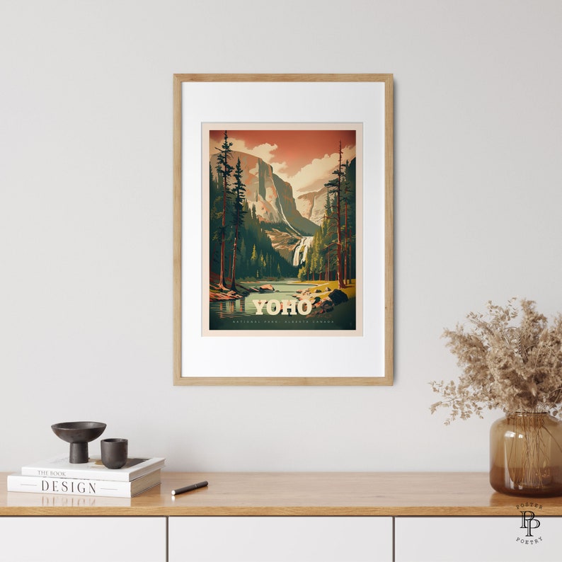 Yoho National Park Travel Poster, Canada Wall Art Print - Etsy
