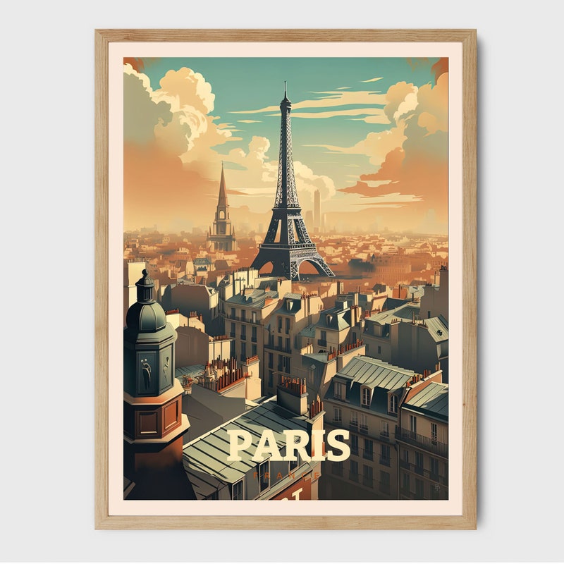 Paris Travel Poster - Etsy