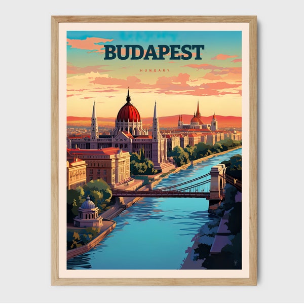 Budapest Travel Poster - Etsy