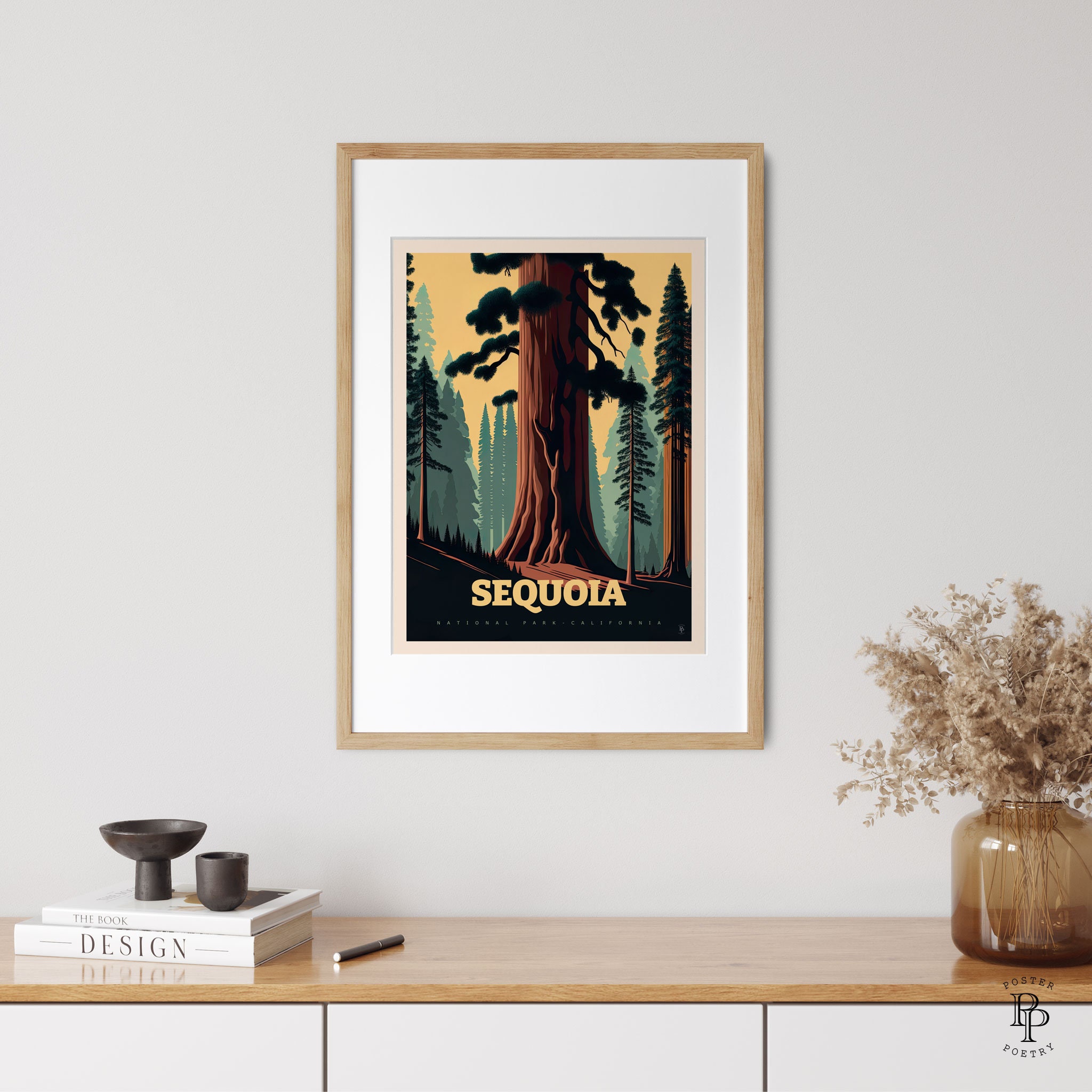 Sequoia National Park Art Print – Vintage Travel Poster - Etsy