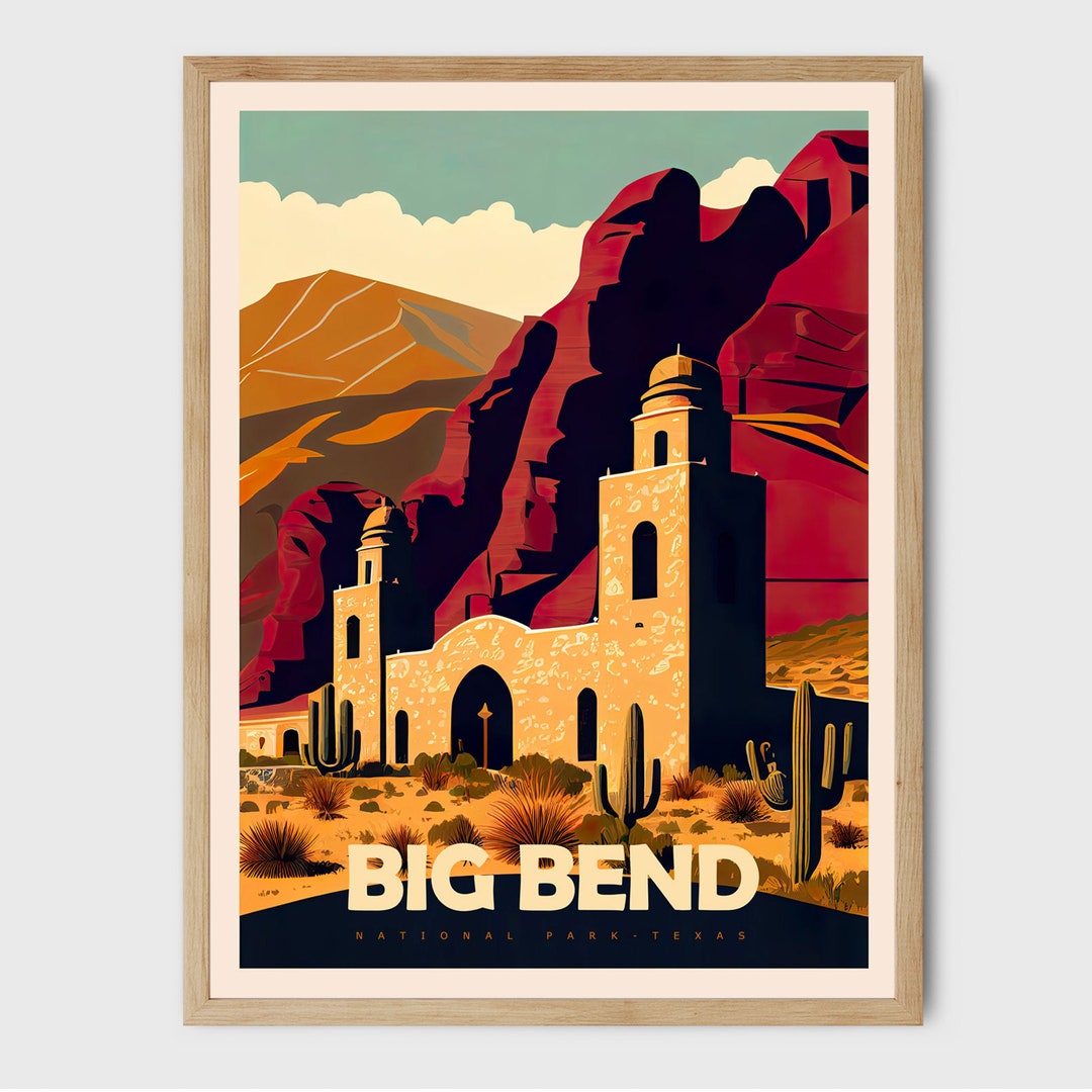 Big Bend National Park Trendy Poster Print Art Us National Park Travel ...