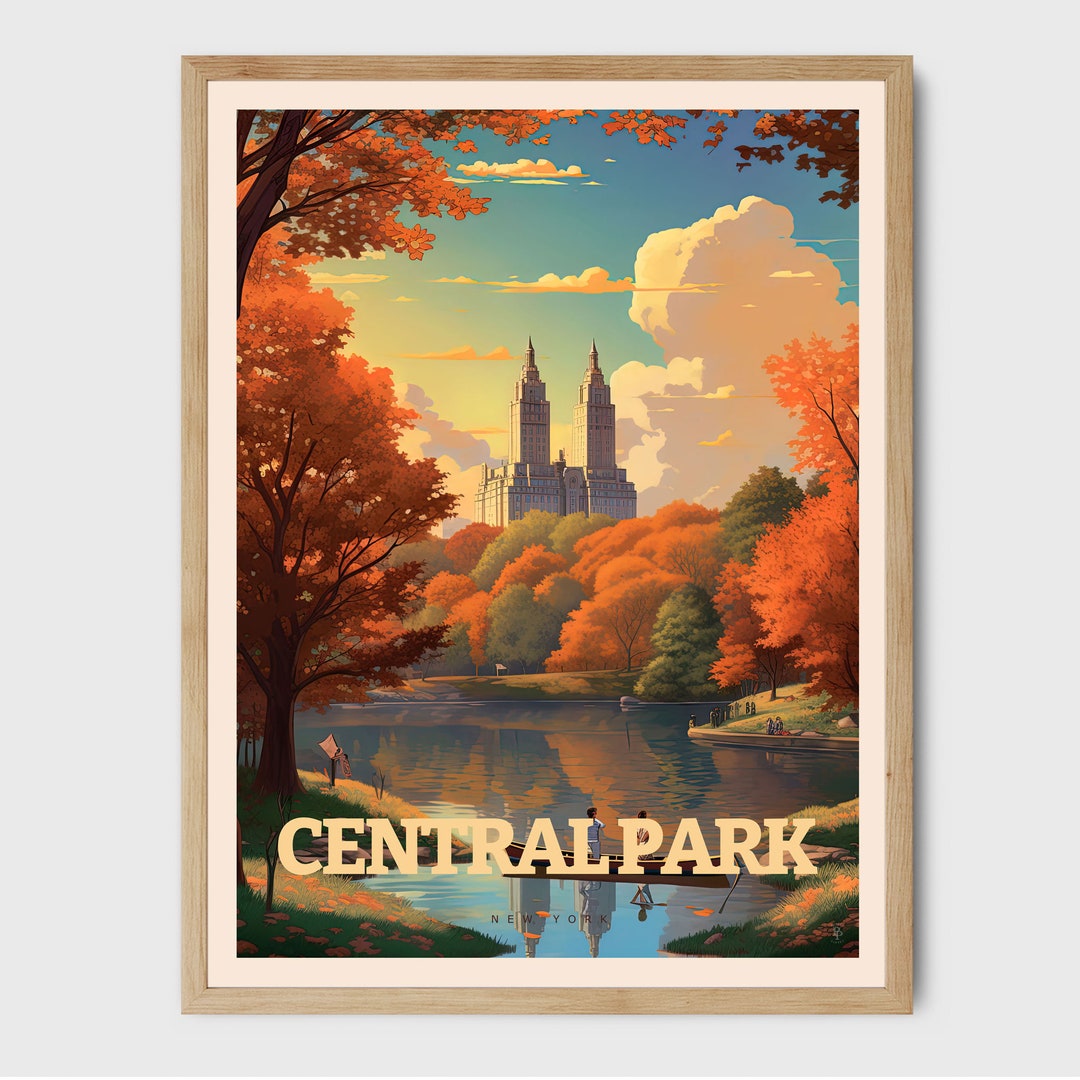Central Park Print, New York Poster, Travel Prints, Travel Poster ...