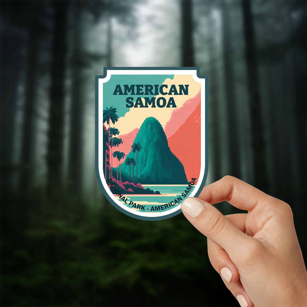 National Park American Samoa Sticker Outdoor Explorer Laptop Sticker ...