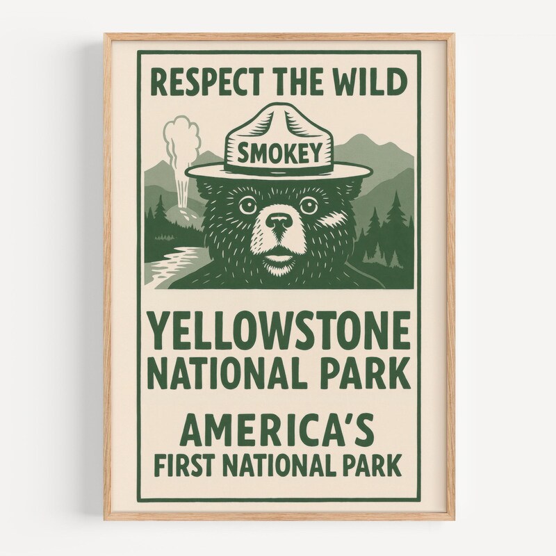 Smokey Bear Poster - Etsy
