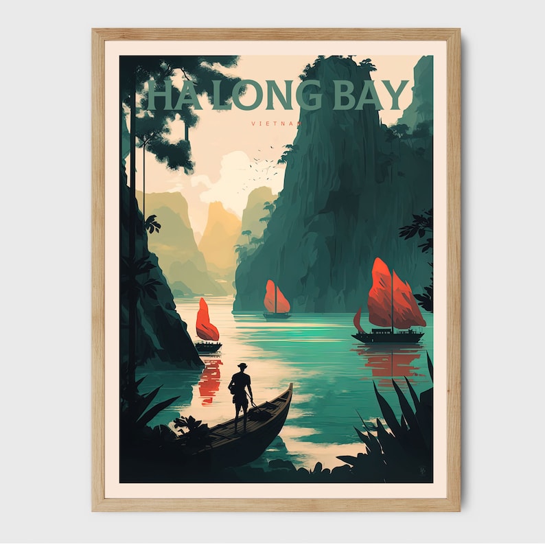 Ha Long Bay Art Print, Vietnam Coastal Decor, Giclée Print - Etsy
