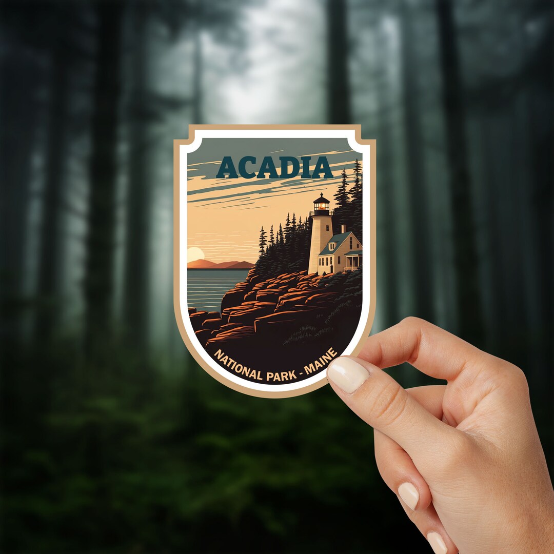 Acadia National Park Sticker Maine Travel Gift Outdoor Explorer Laptop ...