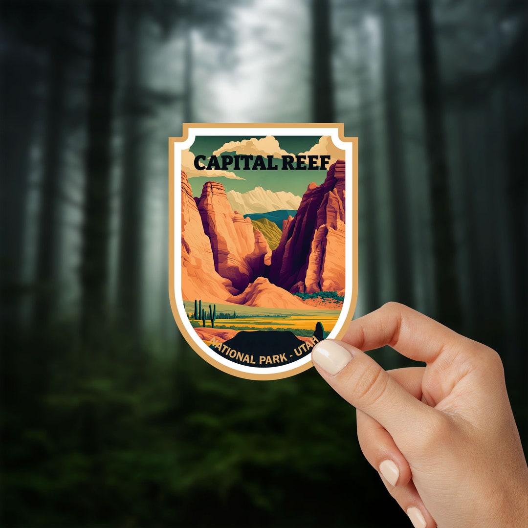 Capital Reef Sticker, Utah National Park Vinyl Decal - Etsy
