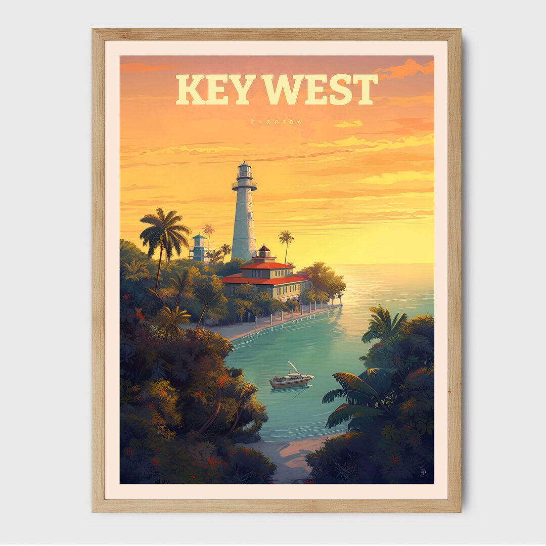 Key West Print, Florida Coastal Decor, Travel Print - Etsy