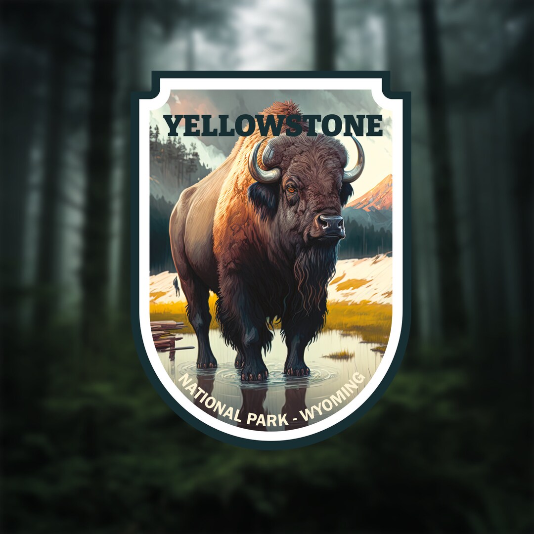 Yellowstone National Park Sticker Wyoming Hiking Camping Outdoor ...