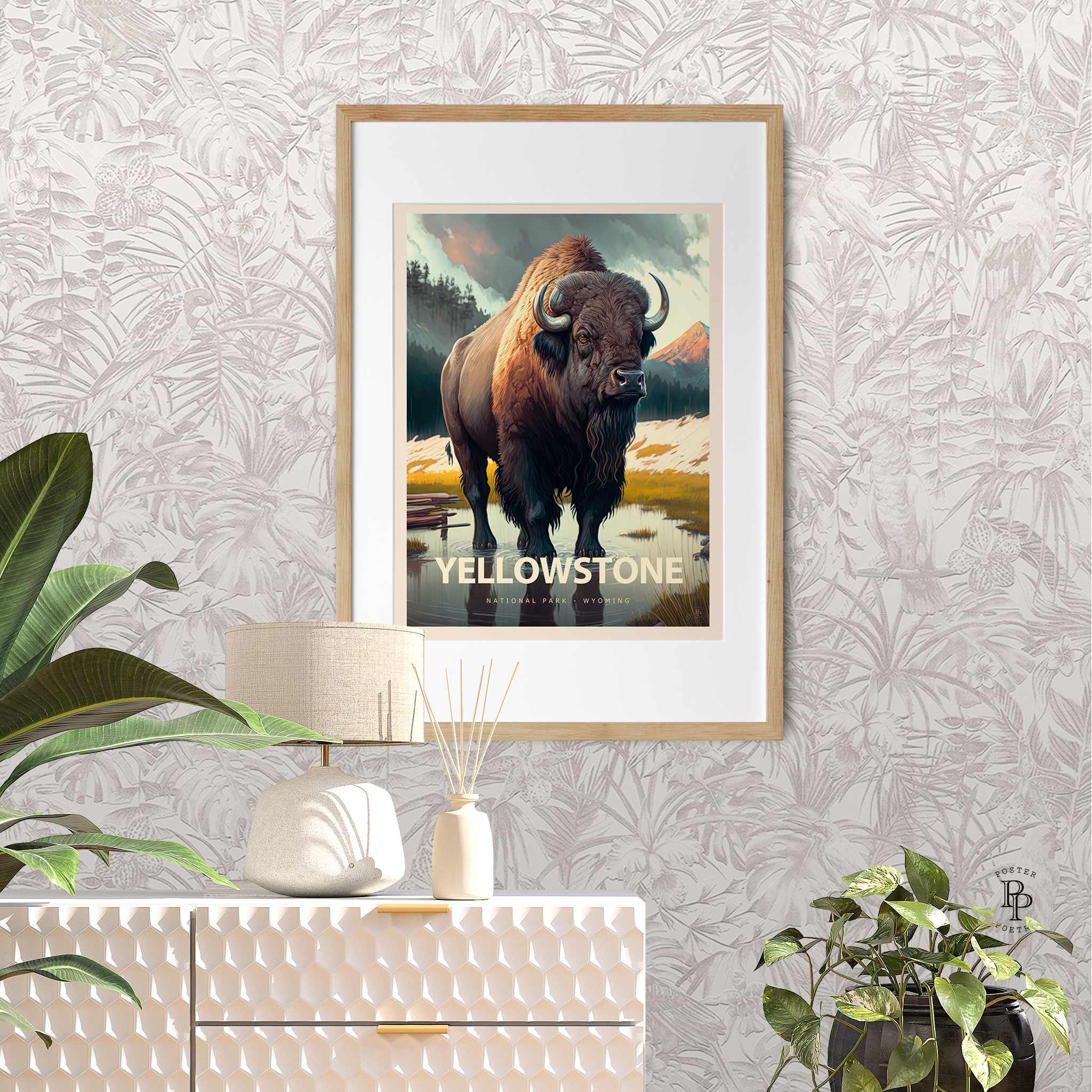 Yellowstone Vintage National Park Poster Print Art Decorative Poster ...