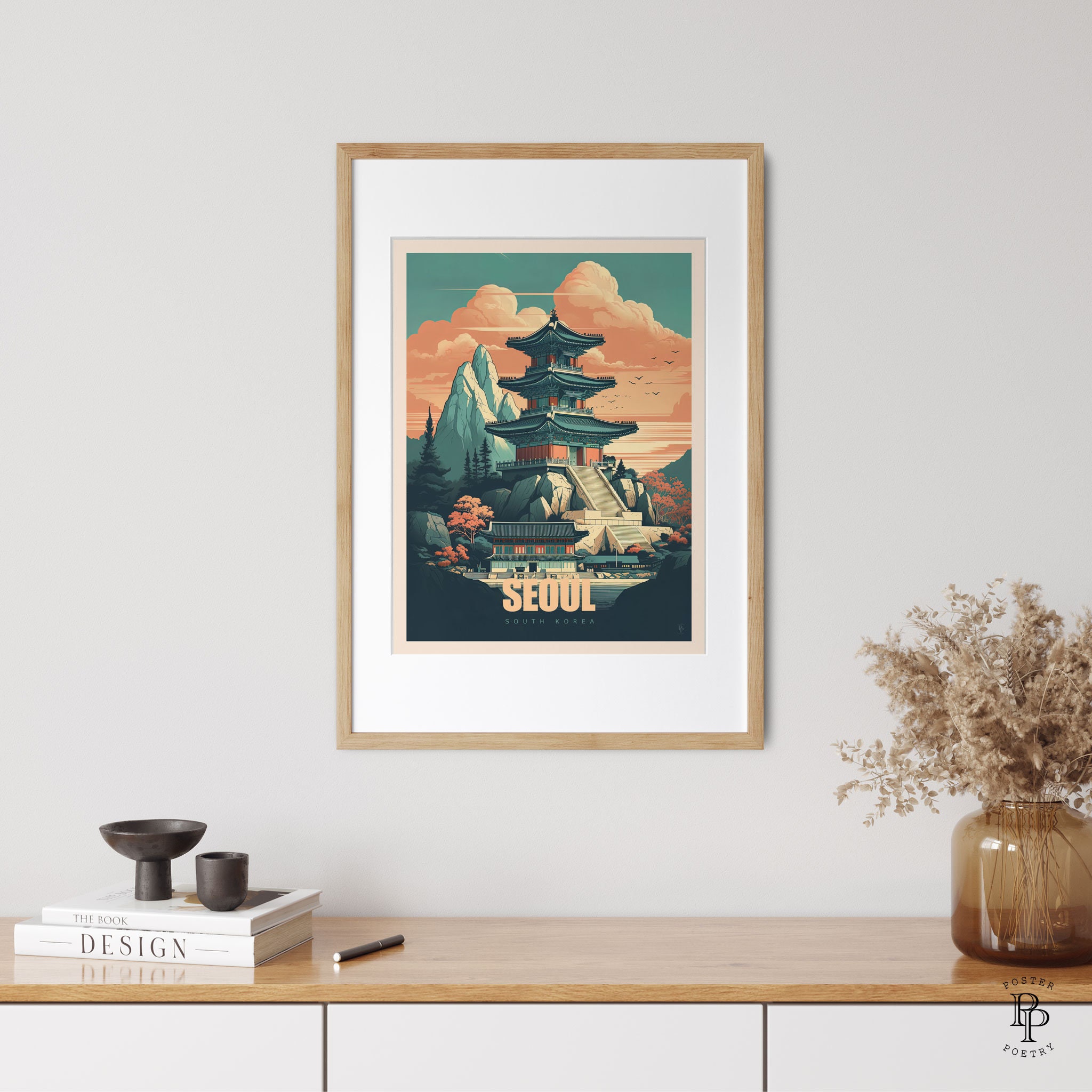 Seoul Poster Print, South Korea Print, Seoul Travel Poster, City ...