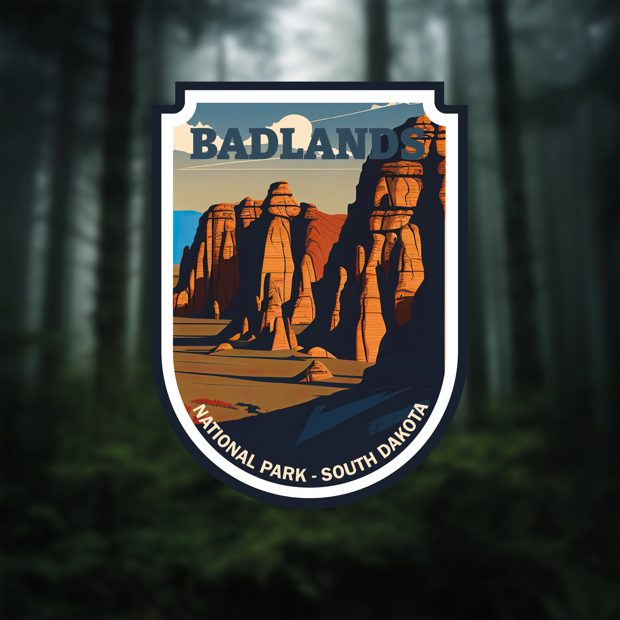 Badlands National Park Vinyl Sticker, South Dakota Explorer - Etsy