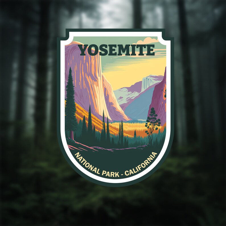 Yosemite National Park Sticker, California, Water-resistant Vinyl - Etsy