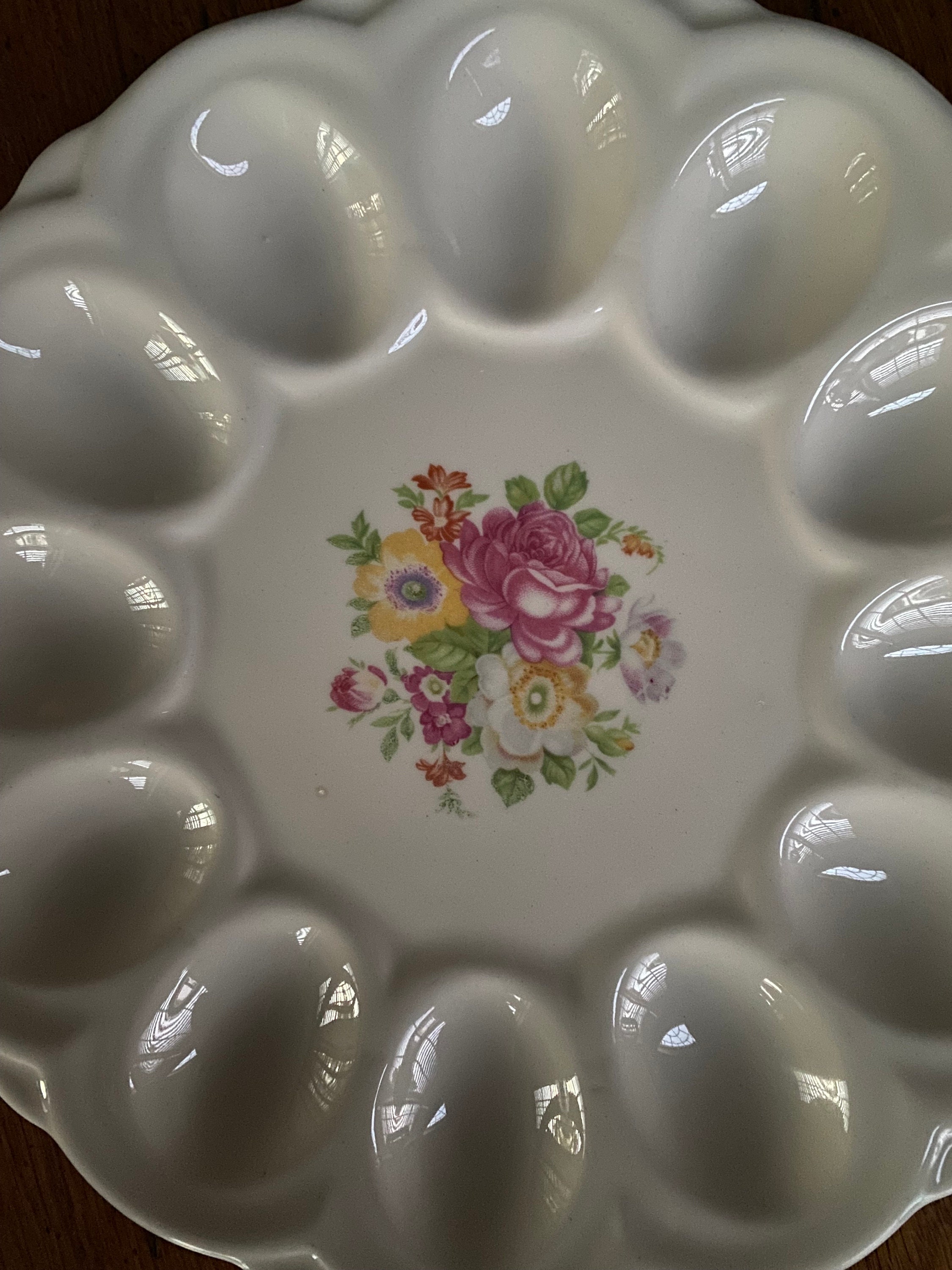 E.R. American Artware Deviled Egg Platter Vintage - Etsy