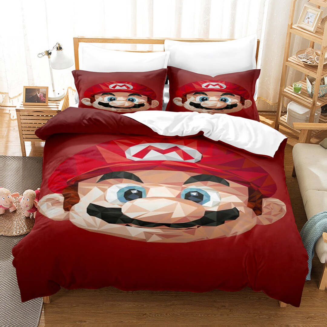 Super Mario Bedding Set for Boys Home Decor Twin Queen King - Etsy