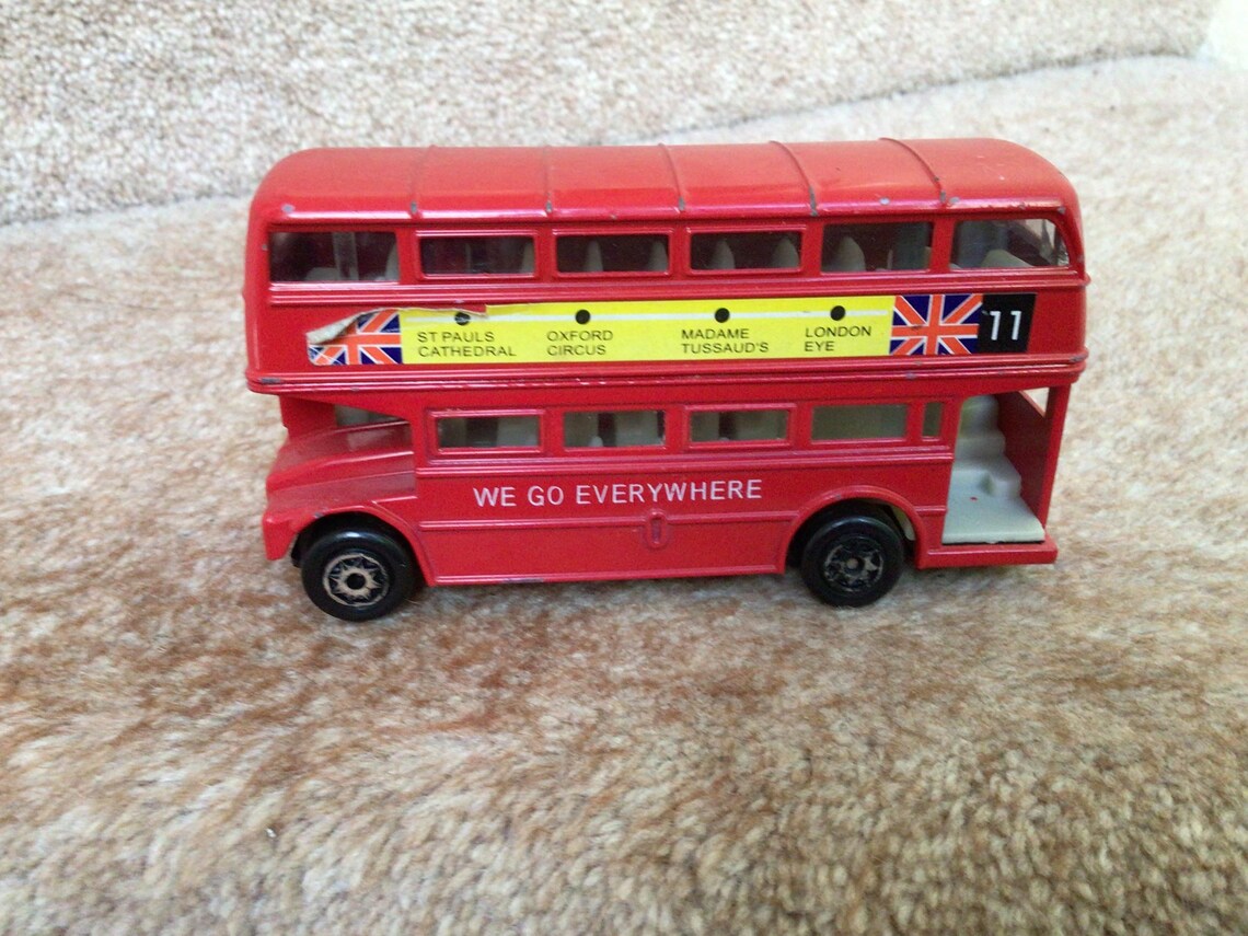 Vintage London Bus Toy - Etsy