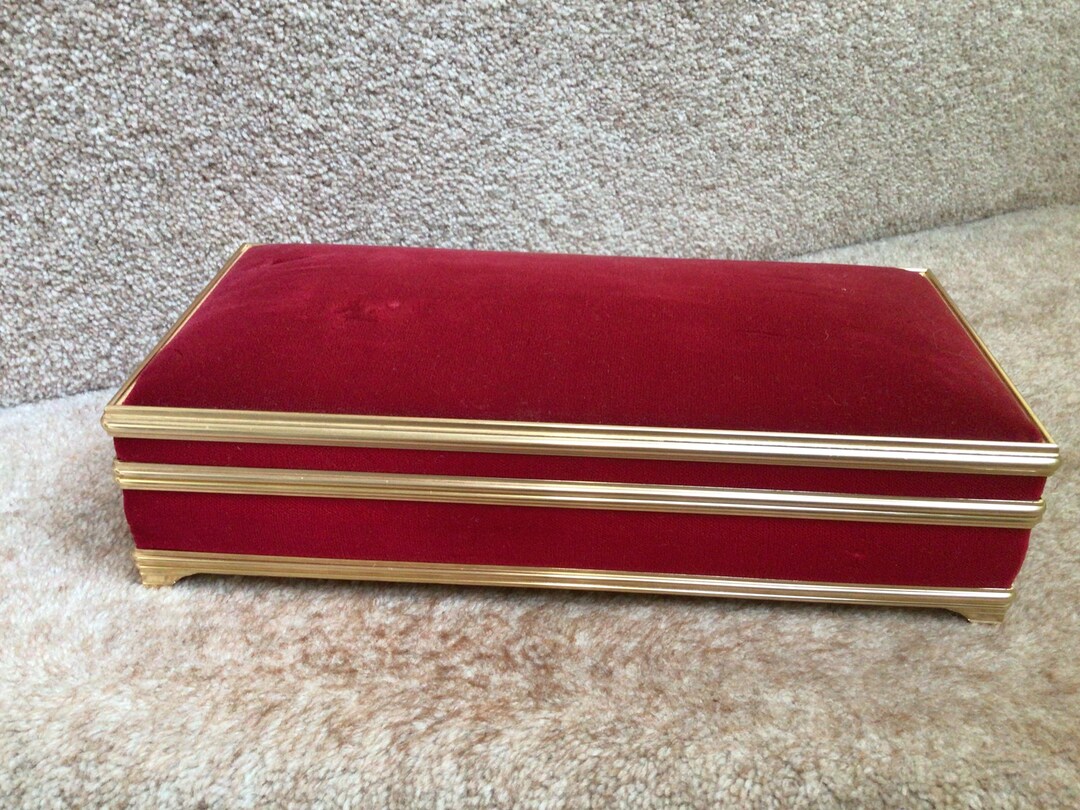 Red Velvet Jewellery Box - Etsy