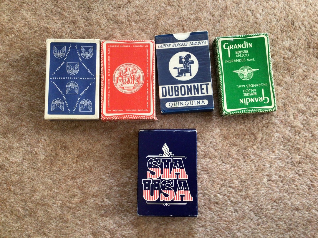 5 Unused Solitaire Playing Cards Sets - Etsy