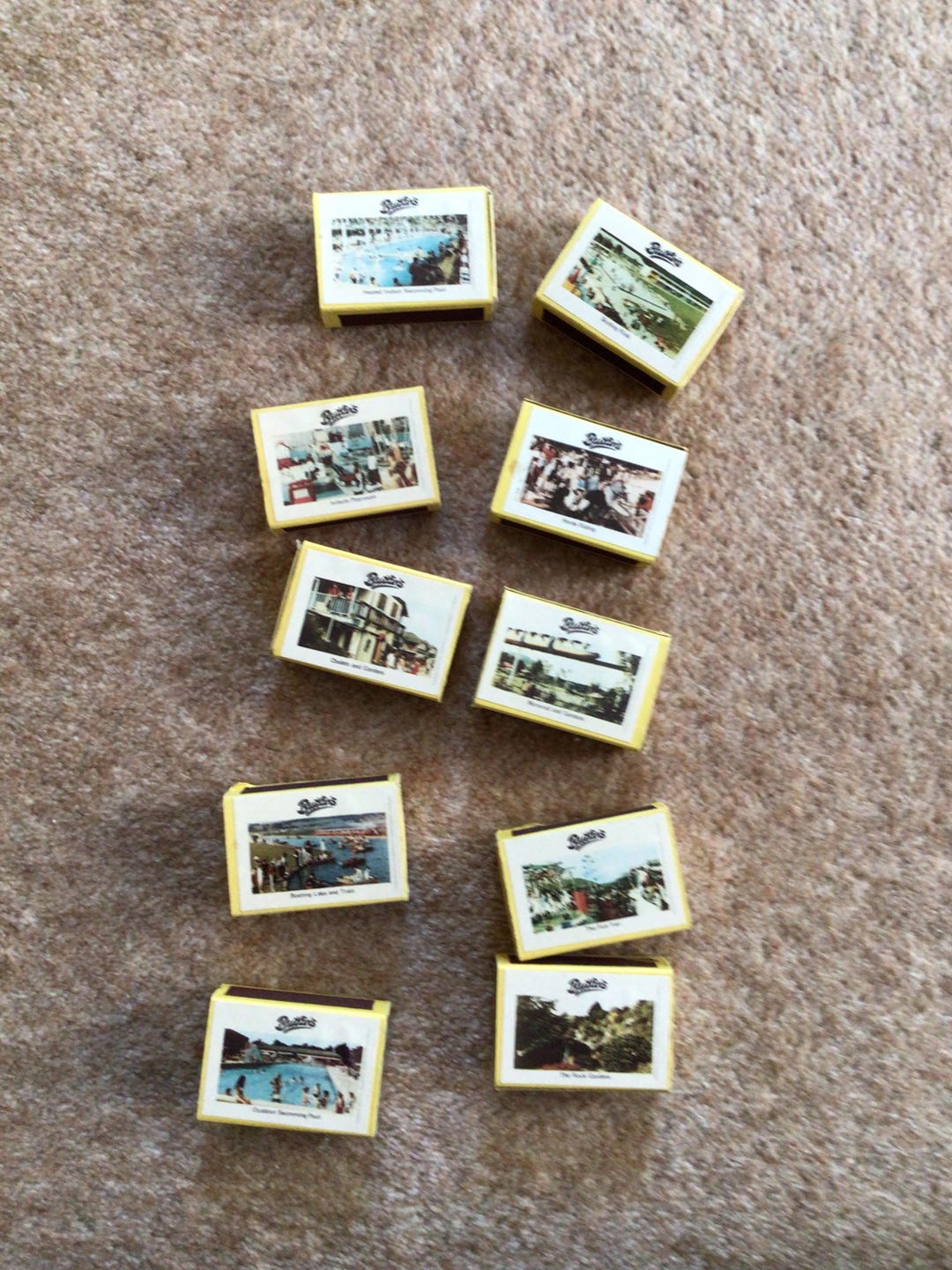 Set of 10 Empty Rare Vintage Matchboxes: Butlins - Etsy