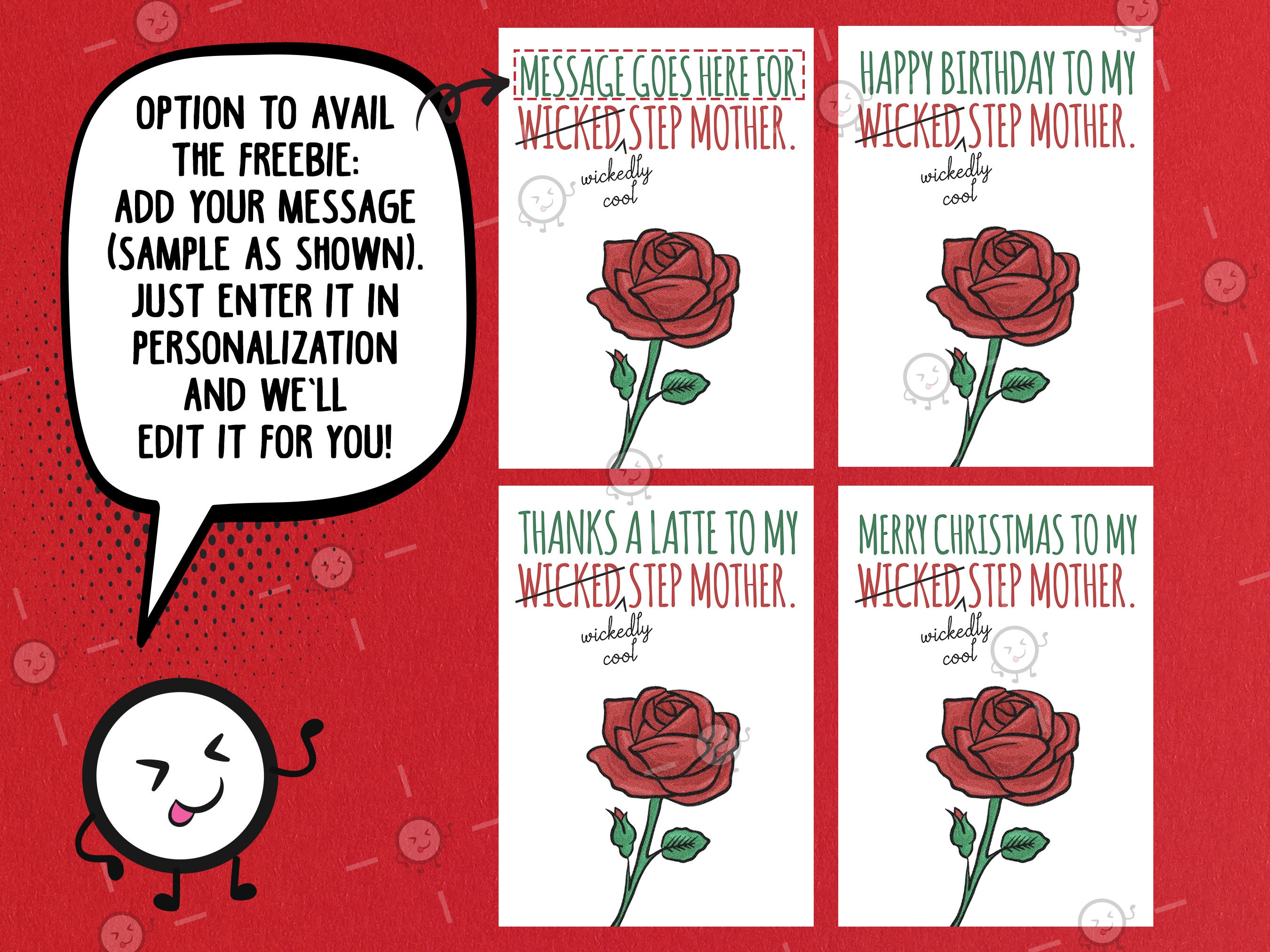 Step Mom Mothers Day Card Printable, Funny Step Mom Card, Step Mom ...