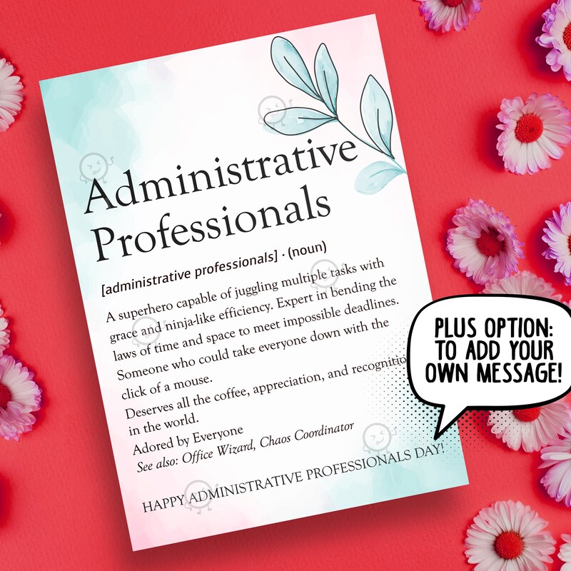 Funny Admin Birthday Card - Etsy