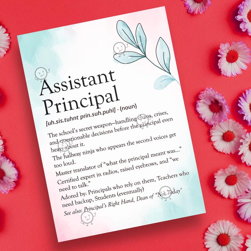 Assistant Principal Cards - Etsy