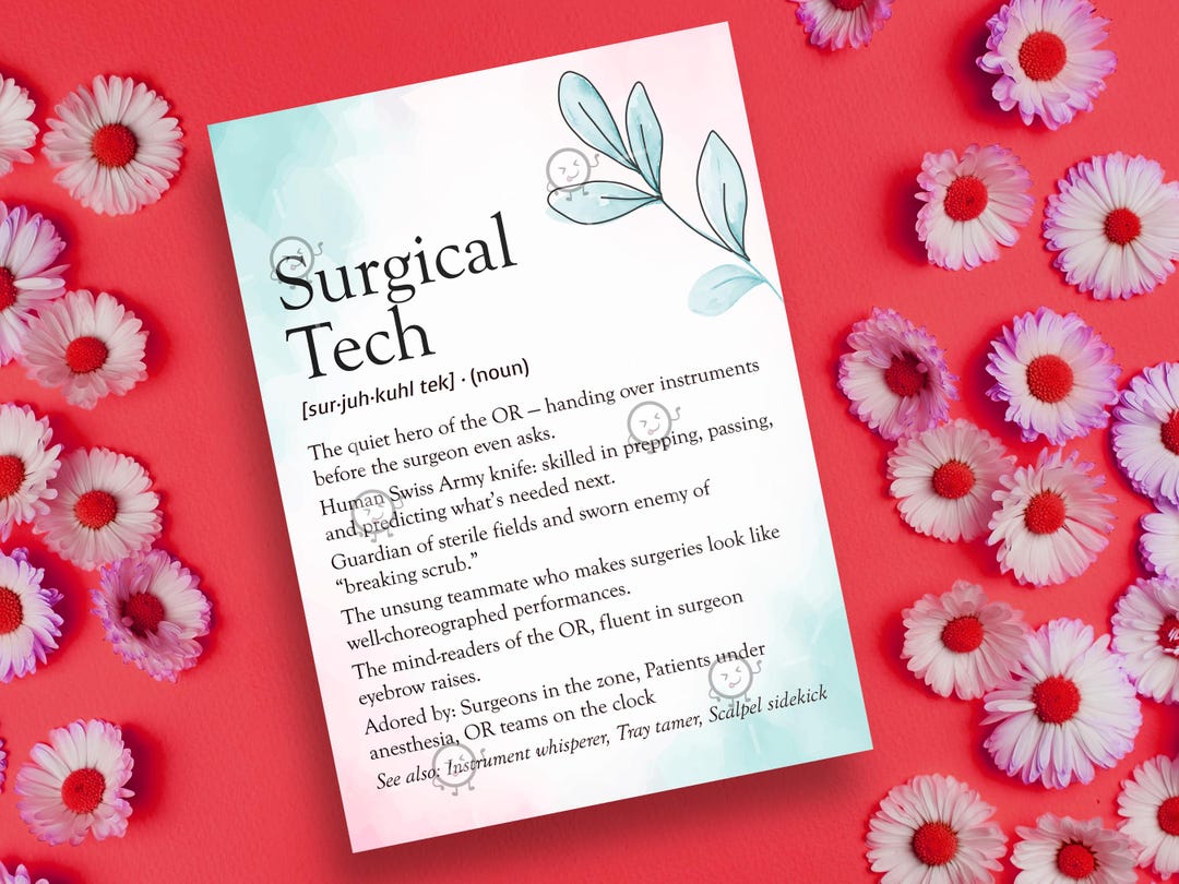 Surgical Tech Gift for Surgical Tech Week Gift, Printable Surgical Tech ...
