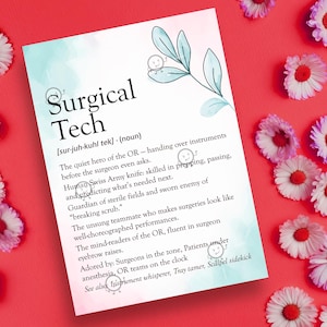 Surgical Tech Gift for Surgical Tech Week Gift, Printable Surgical Tech ...