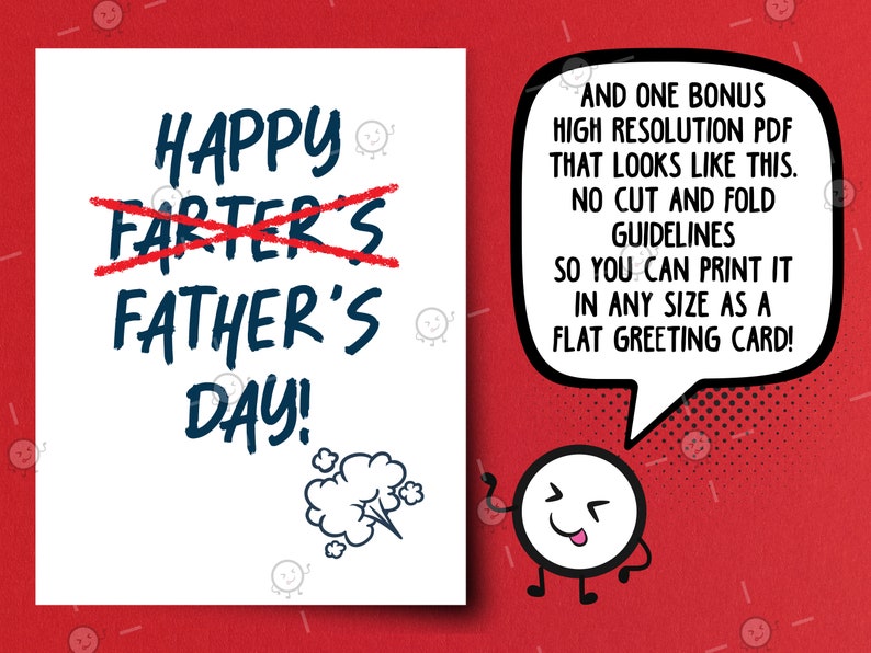 Funny Father's Day Card for Dad, Printable Card, Rude Father Day Card ...