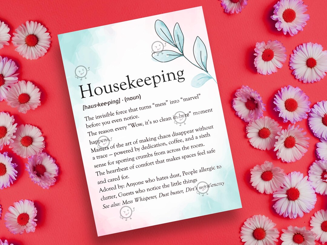 Funny Housekeeping Card, Printable Housekeeping Week Gift for ...