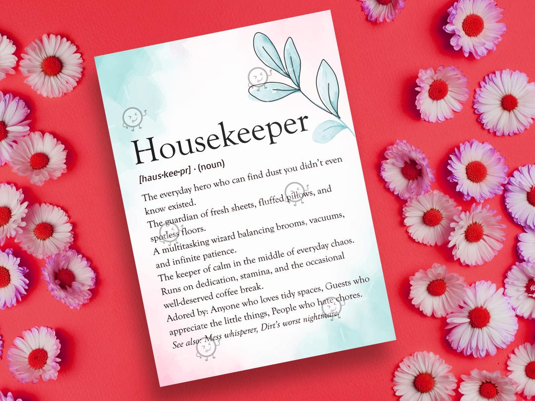 Funny Housekeeper Gift, Printable Housekeeping Week Gift for ...
