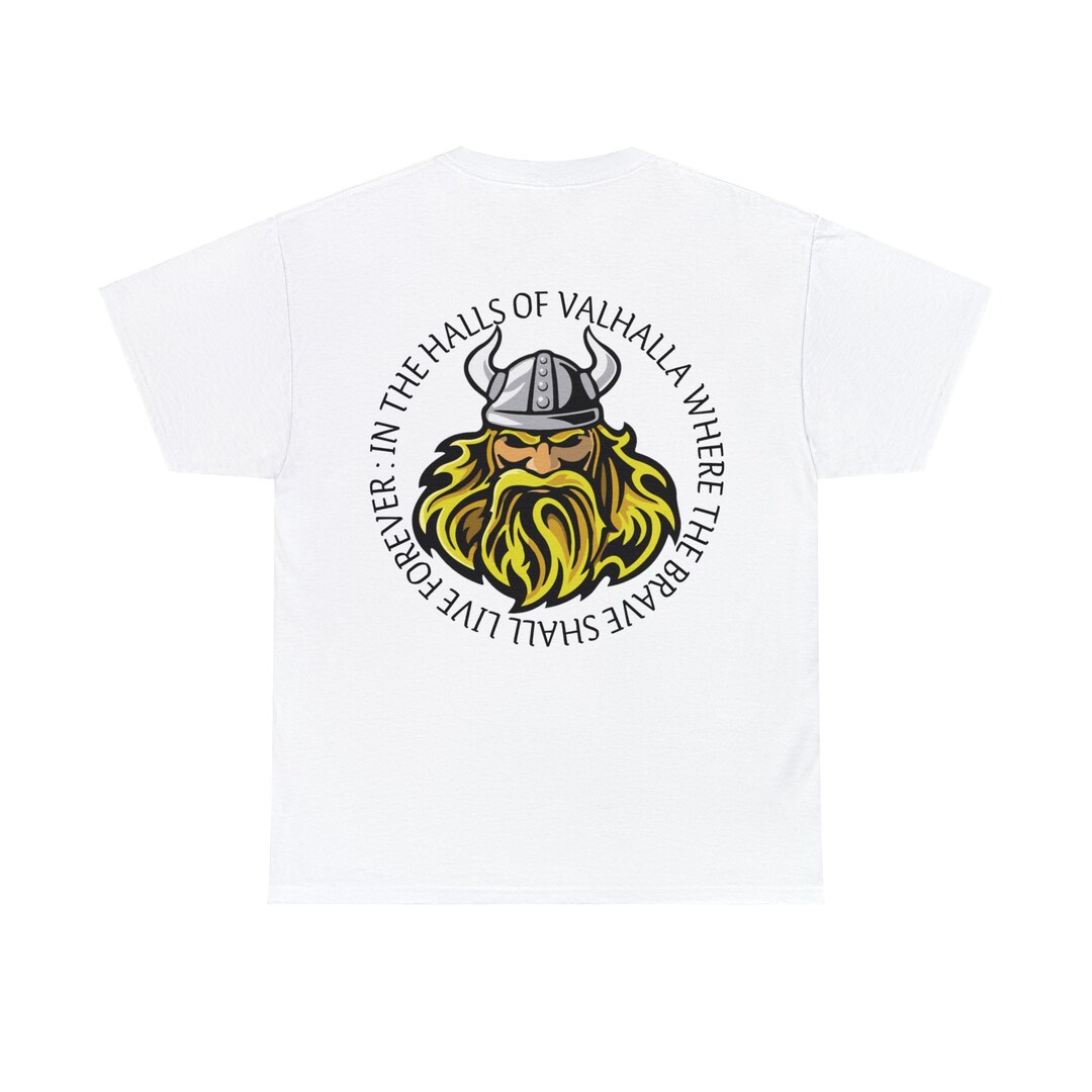 Viking Halls of Valhalla Heavy Cotton Tee - Etsy