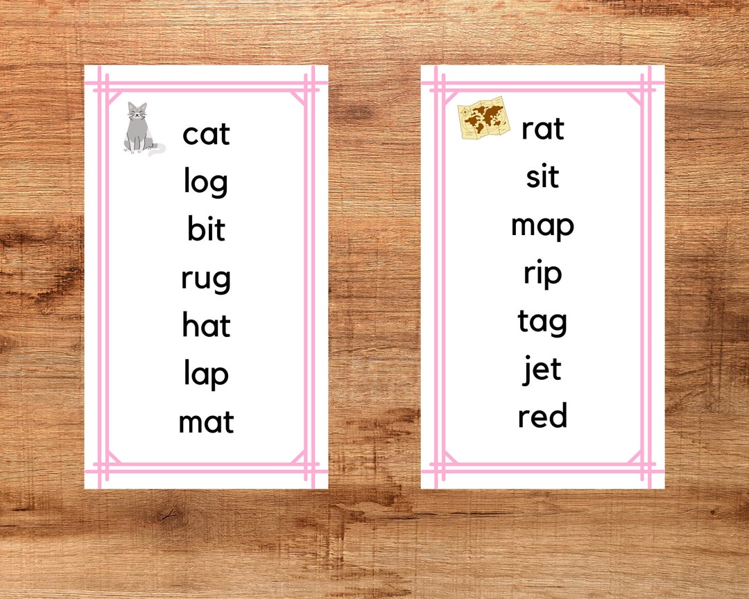 Montessori Phonetic Cards/3 Letter Phonetic Words/printable - Etsy