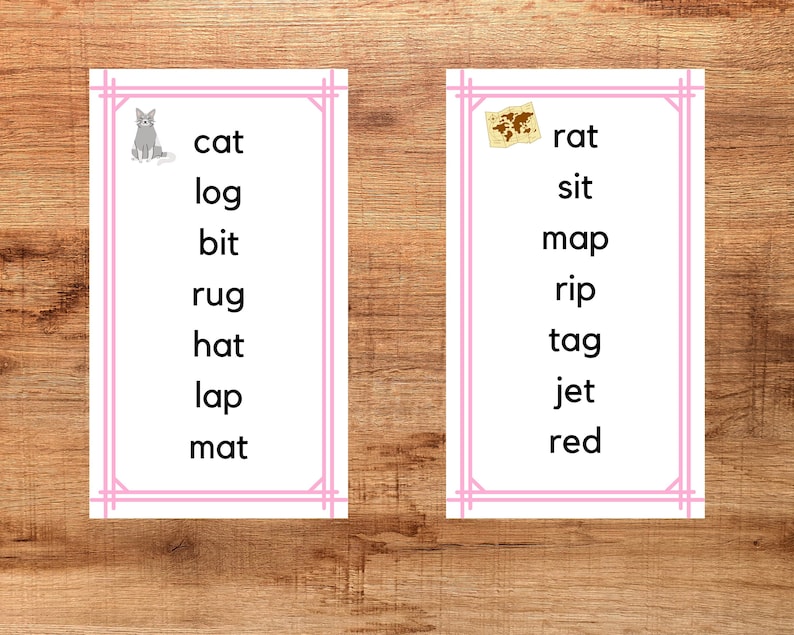 Montessori Phonetic Cards/3 Letter Phonetic Words/printable - Etsy