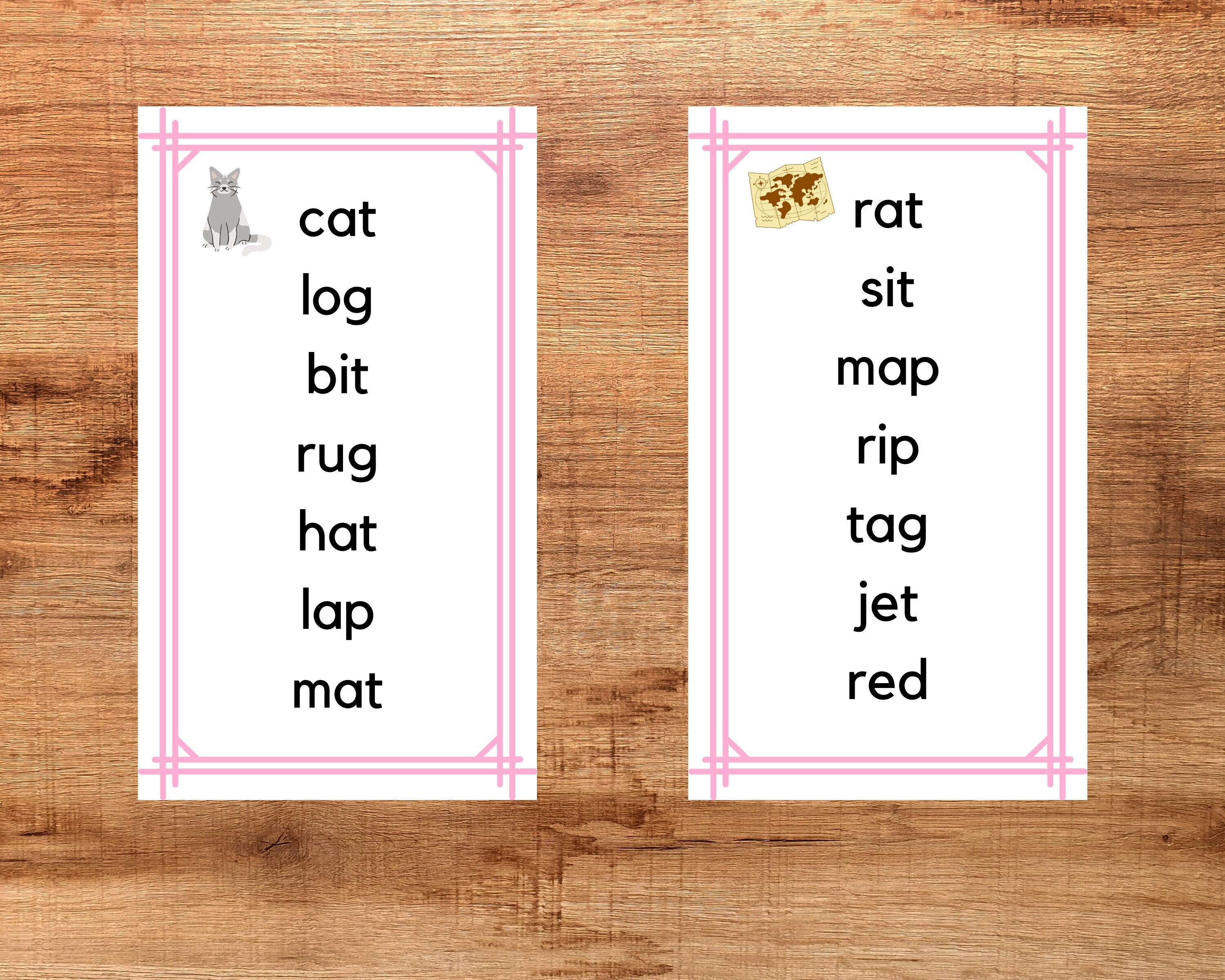 Montessori Phonetic Cards/3 Letter Phonetic Words/printable - Etsy