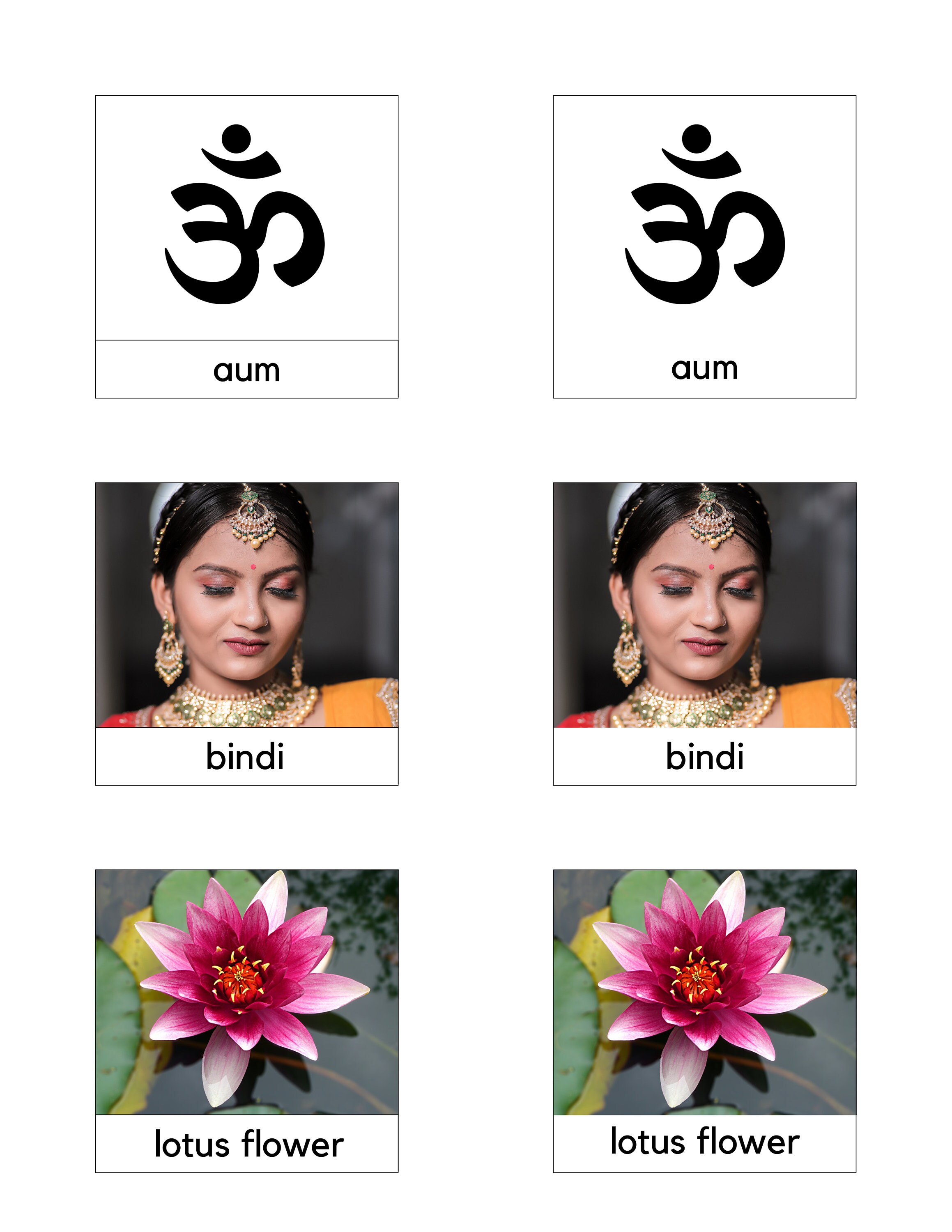 Montessori Diwali 3 Part Cards/ Printable Language Cards - Etsy