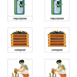 Earth Day/montessori 3 Part Cards - Etsy