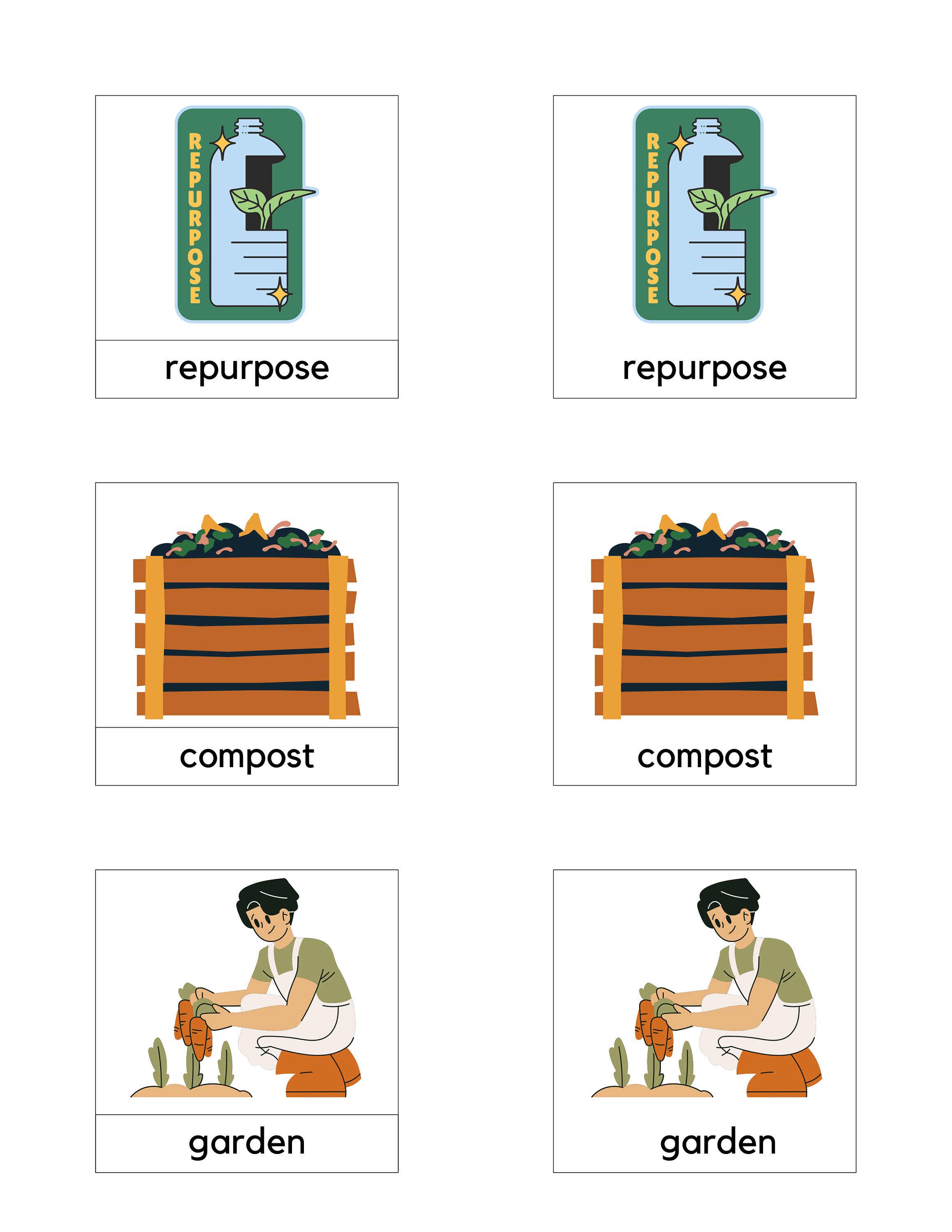 Earth Day/montessori 3 Part Cards - Etsy