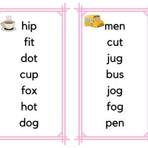 Montessori Phonetic Cards/3 Letter Phonetic Words/printable - Etsy