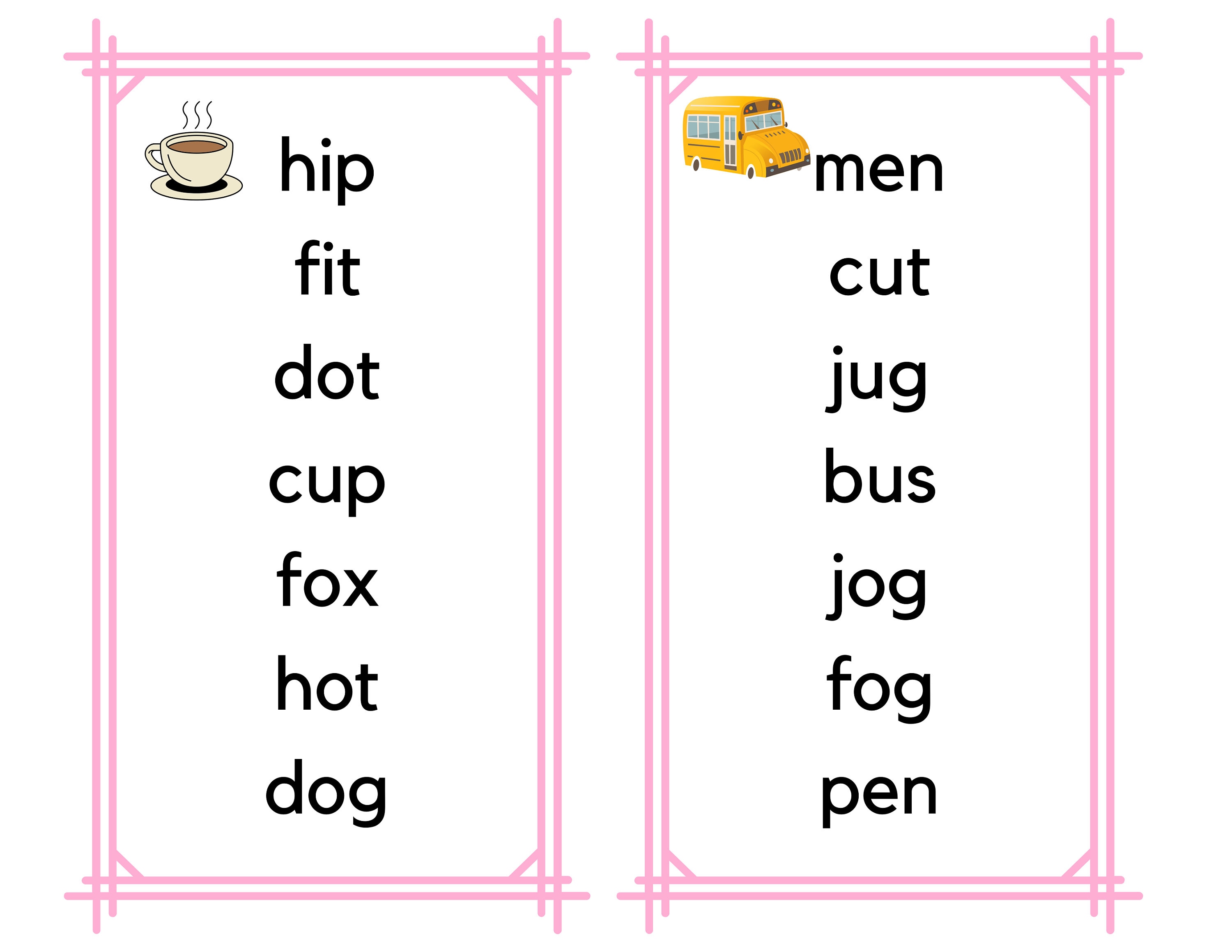 Montessori Phonetic Cards/3 Letter Phonetic Words/printable - Etsy