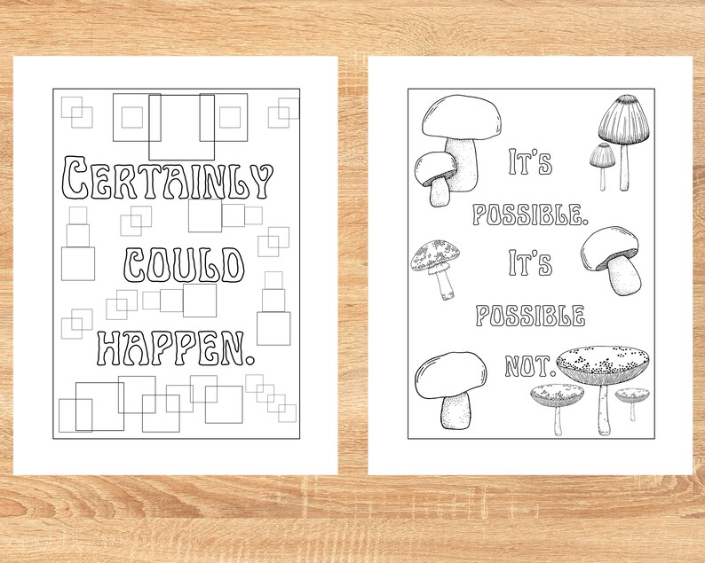 OCD Anxiety Coloring Pages/39 Non Engagement Responses - Etsy